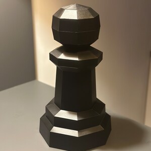 3D Pawn Chess Papercraft Template: Low Poly Sculpture (PDF) - Etsy