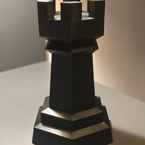 3D Rook Chess Papercraft Template: Low Poly Sculpture (PDF) - Etsy