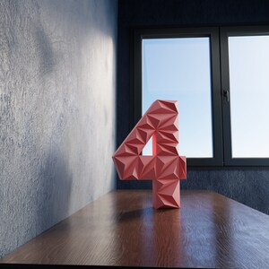 Low Poly Number, Digits Papercraft, Numbers Papercraft PDF Template 3d ...