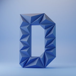 Papercraft 3D D LETTER, Low Poly ALPHABET, Decor for Home, Letter ...