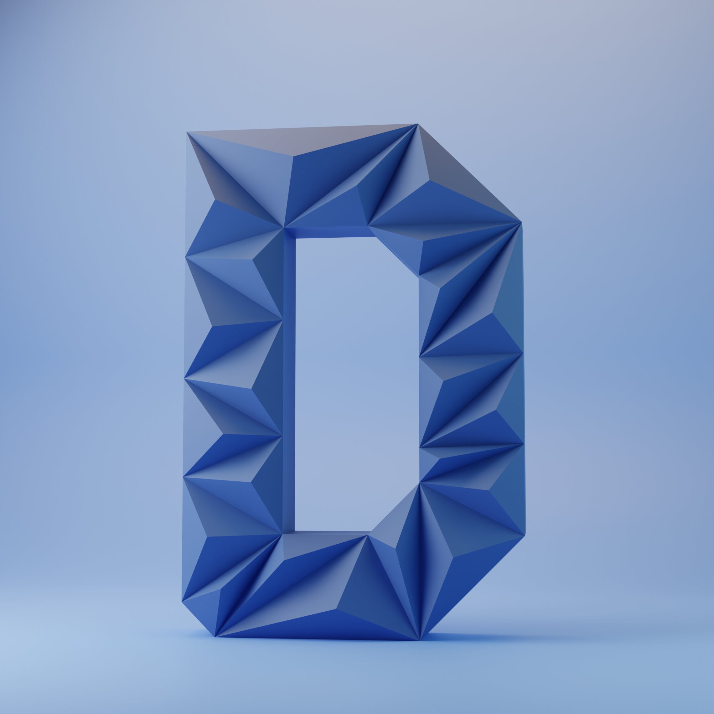 Papercraft 3D Letter D: Low Poly Alphabet Sculpture (PDF Template) - Etsy