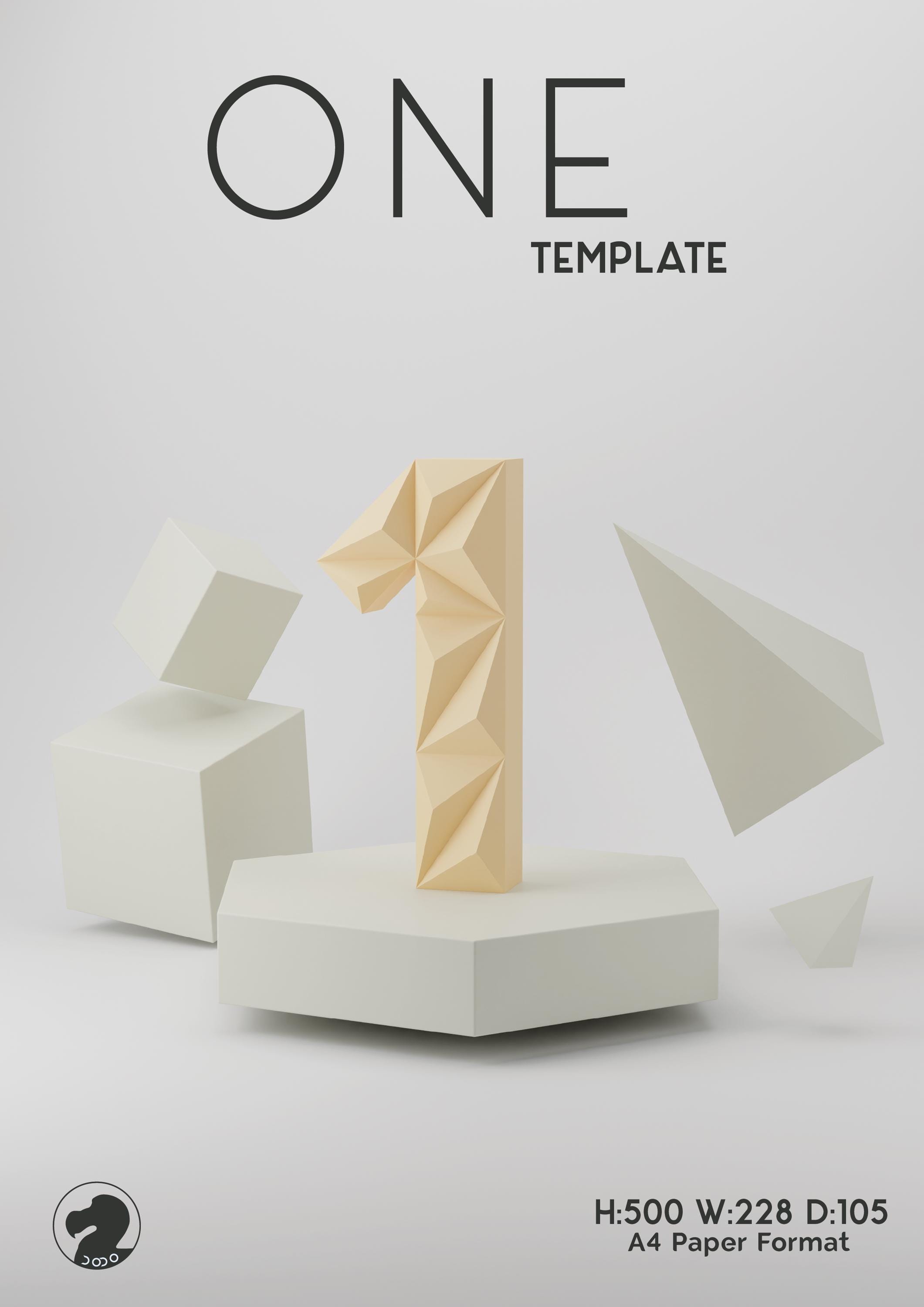 Low Poly Number Papercraft: 3D Model Sculpture (PDF Template) - Etsy