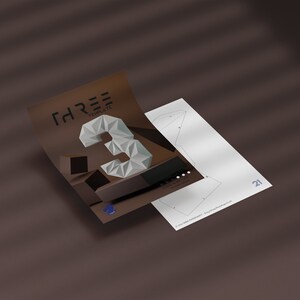 Low Poly Number, Digits Papercraft, Numbers Papercraft PDF Template 3d ...