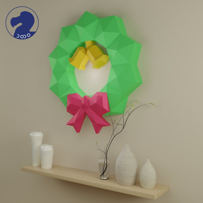 Papercraft Wreath 3D Wreath Christmas Wreath Papercraft - Etsy