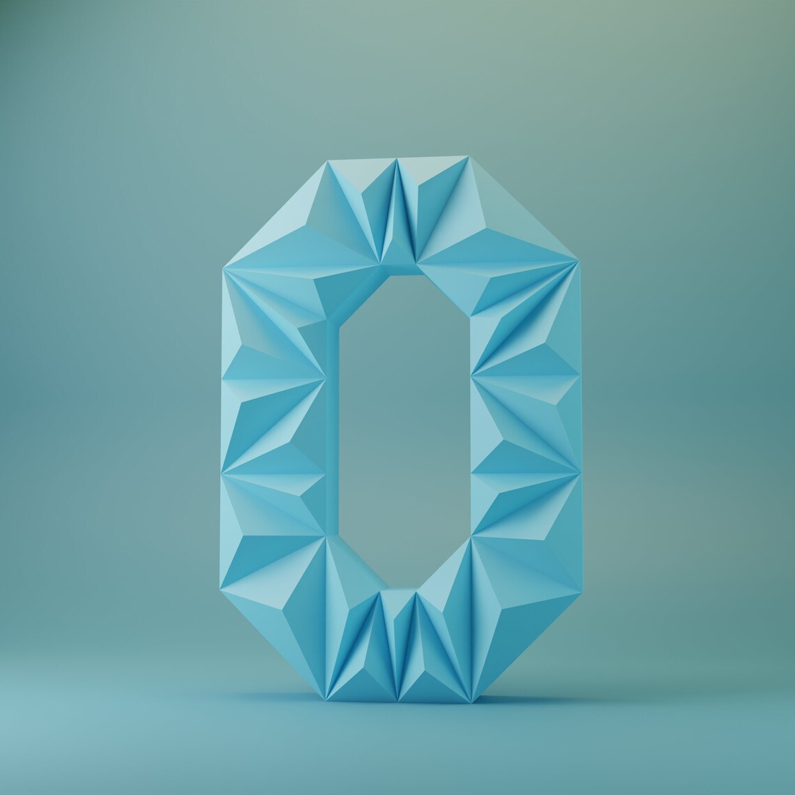 Papercraft 3D Letter O Template: Low Poly Alphabet Sculpture (PDF) - Etsy