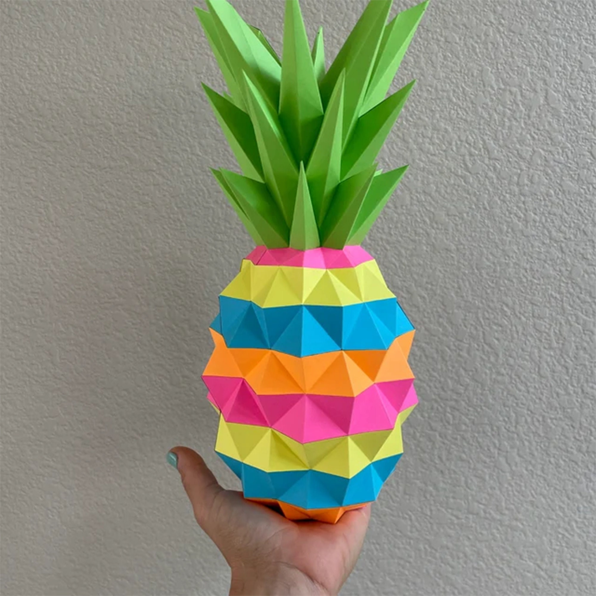 Pineapple Low Poly Papercraft PDF Template Food Papercraft - Etsy
