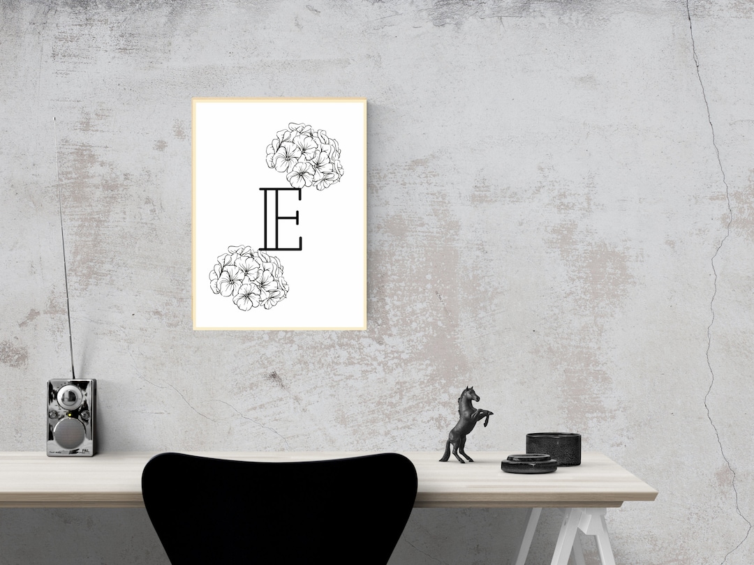 Printable Initial E Wall/desk Art Digital Download - Etsy