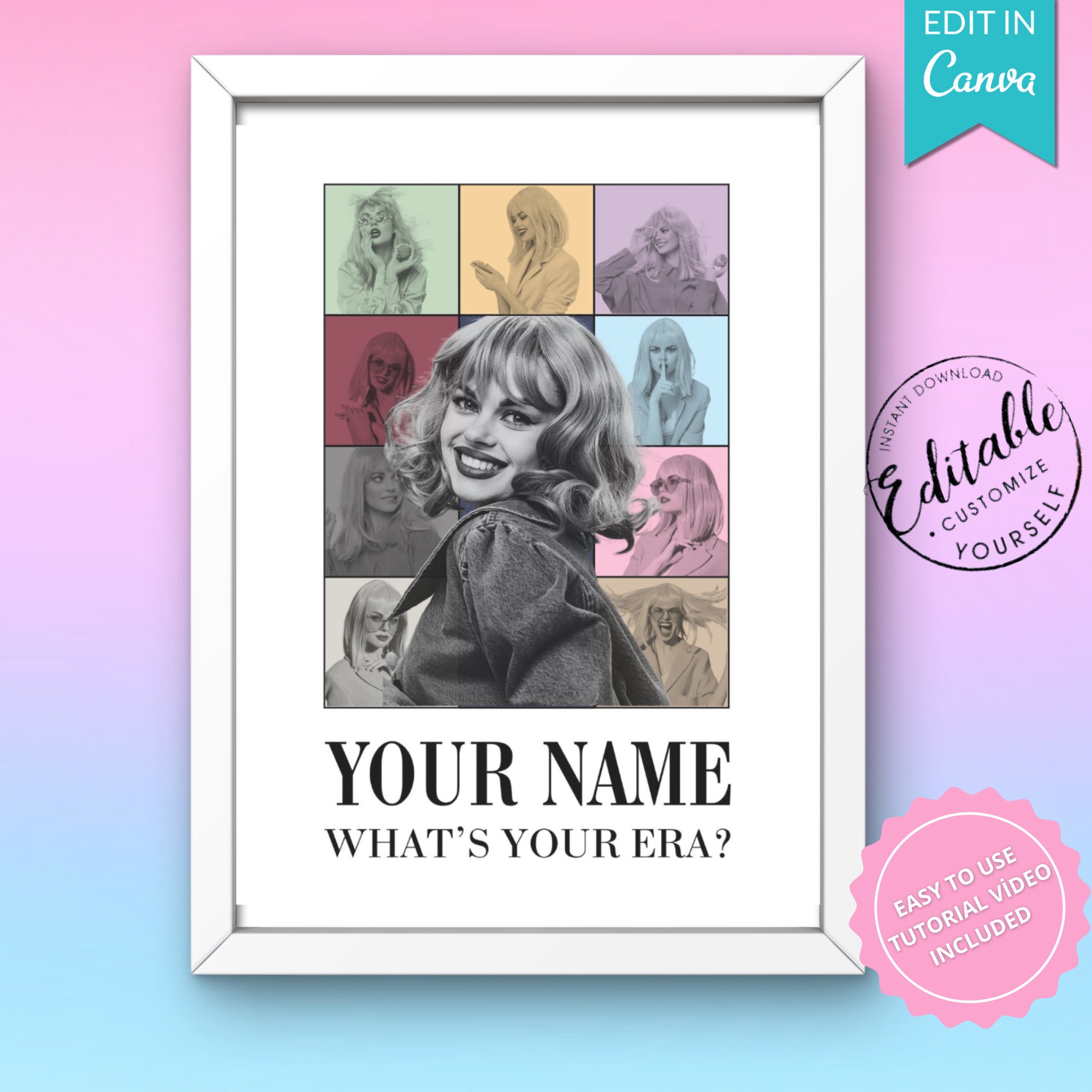 Custom Eras Tour Poster Canva Template Easy Eras Tour Canva Template ...