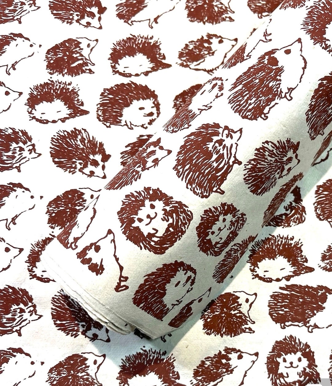Hedgehog Lokta Paper Sheet – Handmade Tree-free Screen Print - Etsy