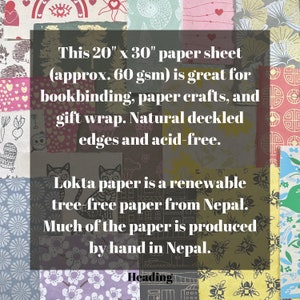 Lokta Paper Sheet - Art Deco - Black | Decorative Paper | Collage ...