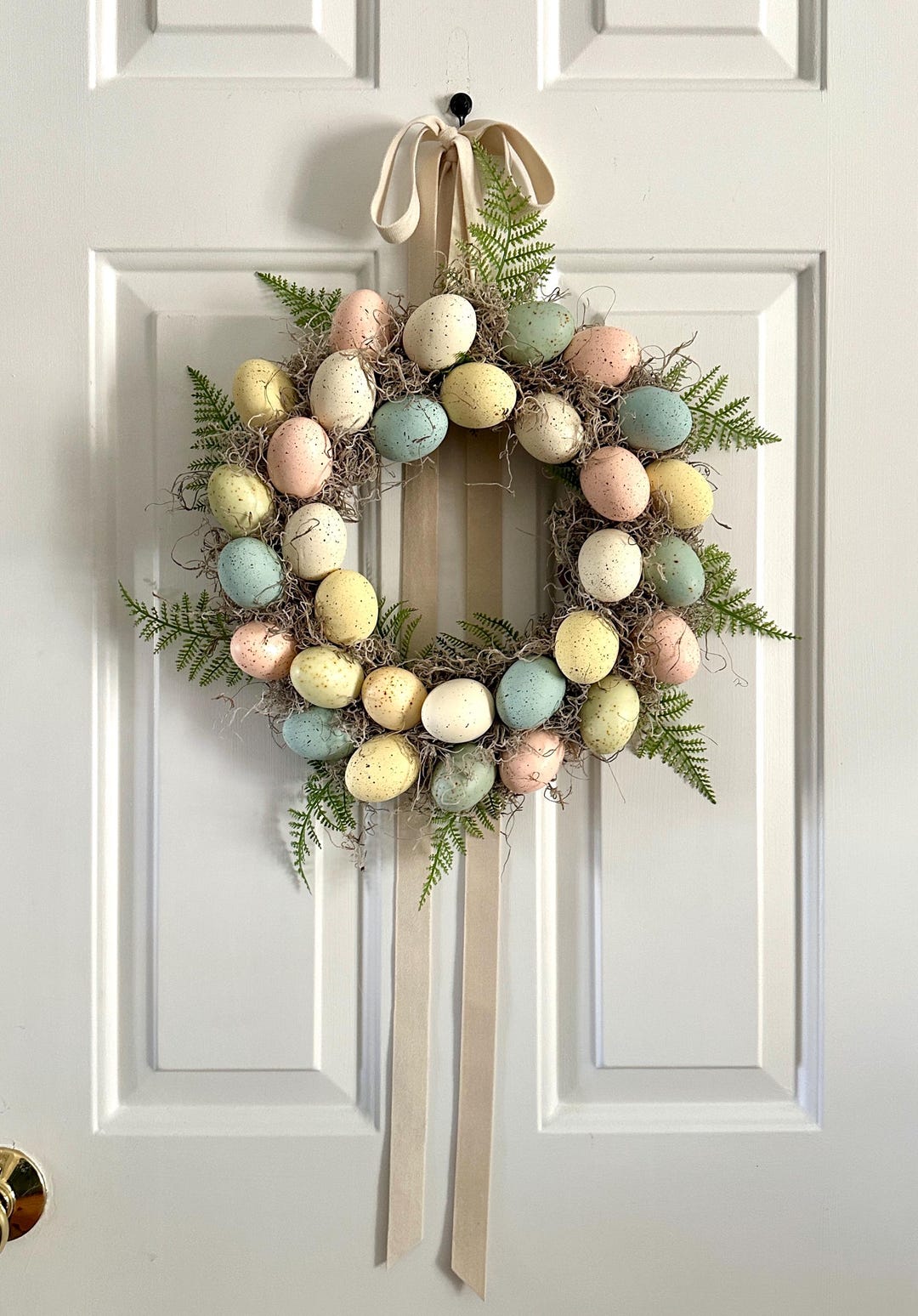 Spring Easter Egg Wreath, Pastel Egg Wreath - Etsy