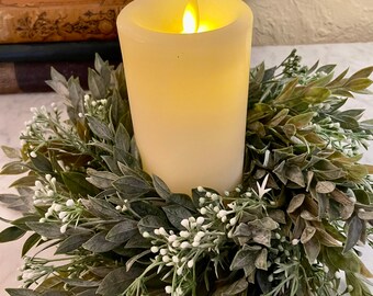 Mini Candle Wreath - Etsy