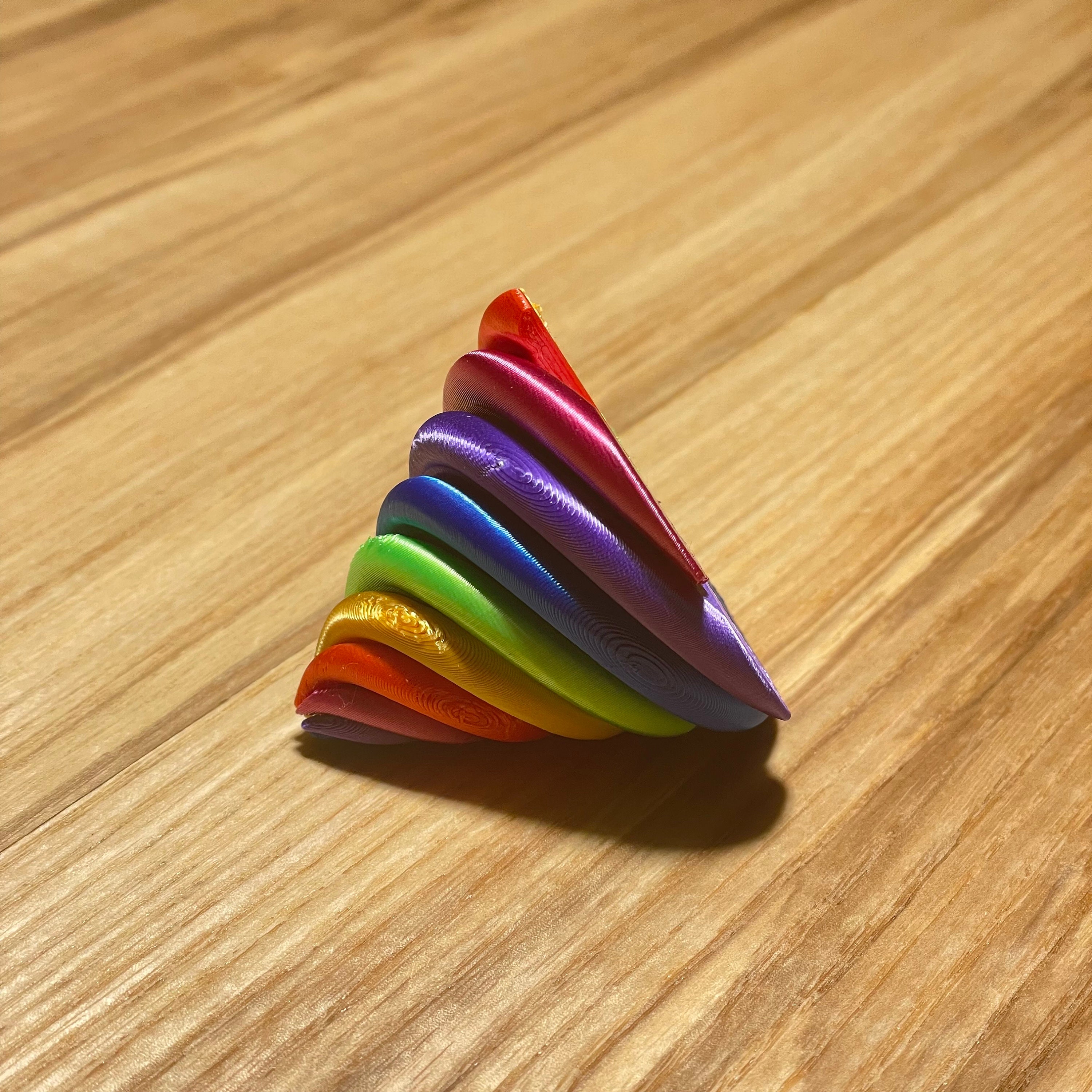 Rainbow Poop Fidget Sphere Poop Emoji 3D Print Trisection Toy Twist ...