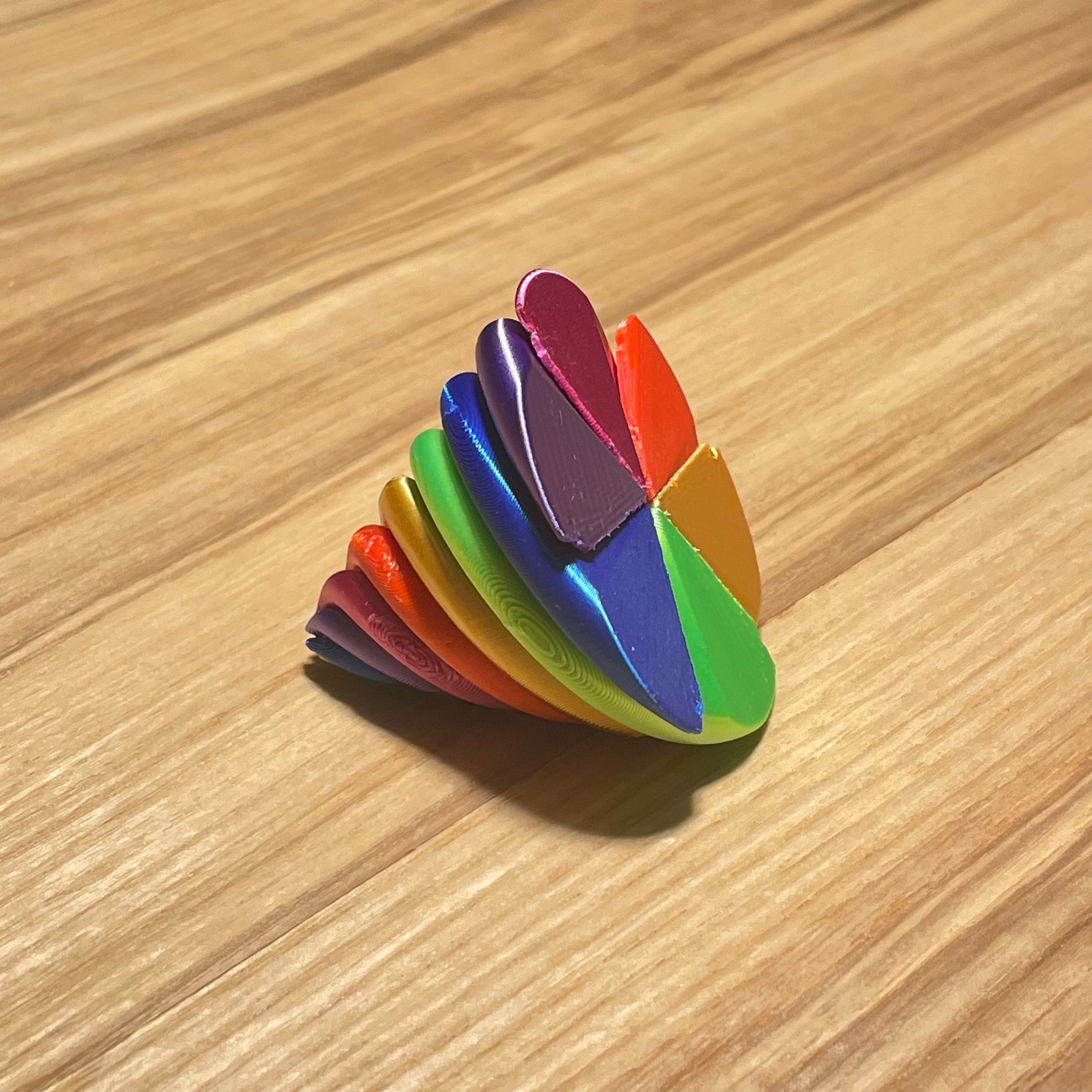 Rainbow Poop Fidget Sphere Poop Emoji 3D Print Trisection Toy Twist ...