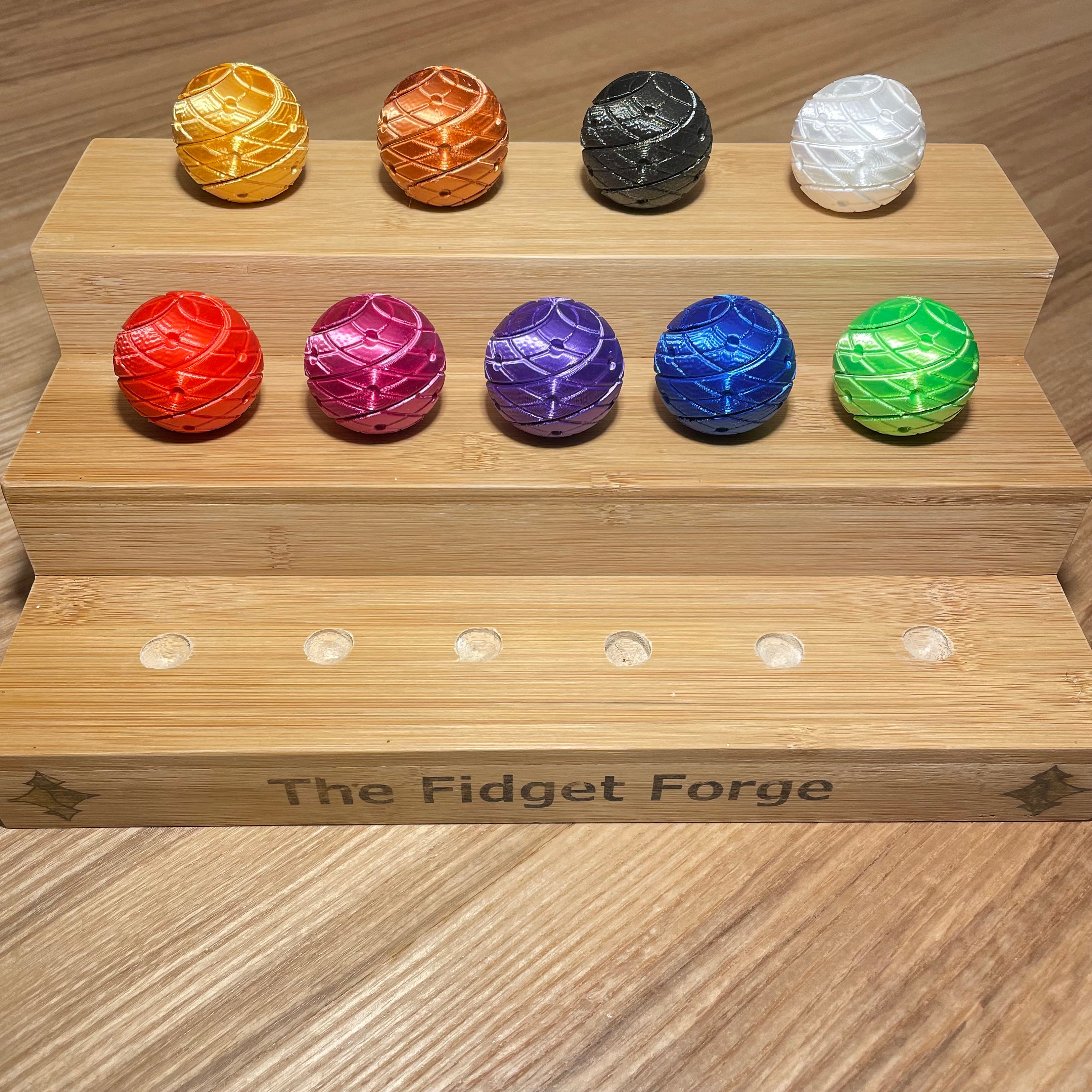 Fidget Sphere Jeweled 3D Print Trisection Toy Twist Puzzle Helix ...