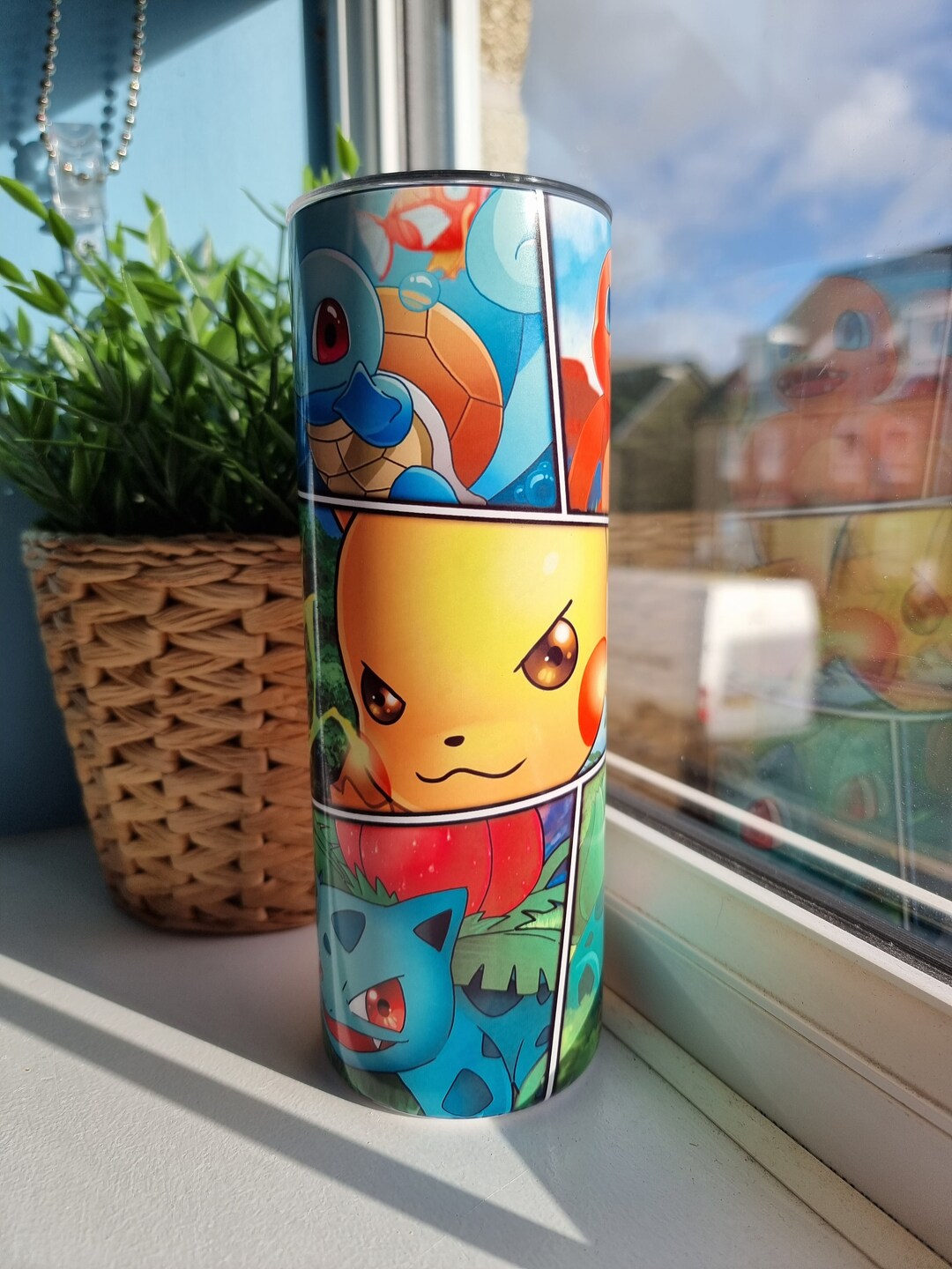 Pokemon Metal 20oz Tumbler Hot Cold Drinks Travel Cup Bottle Birthday ...
