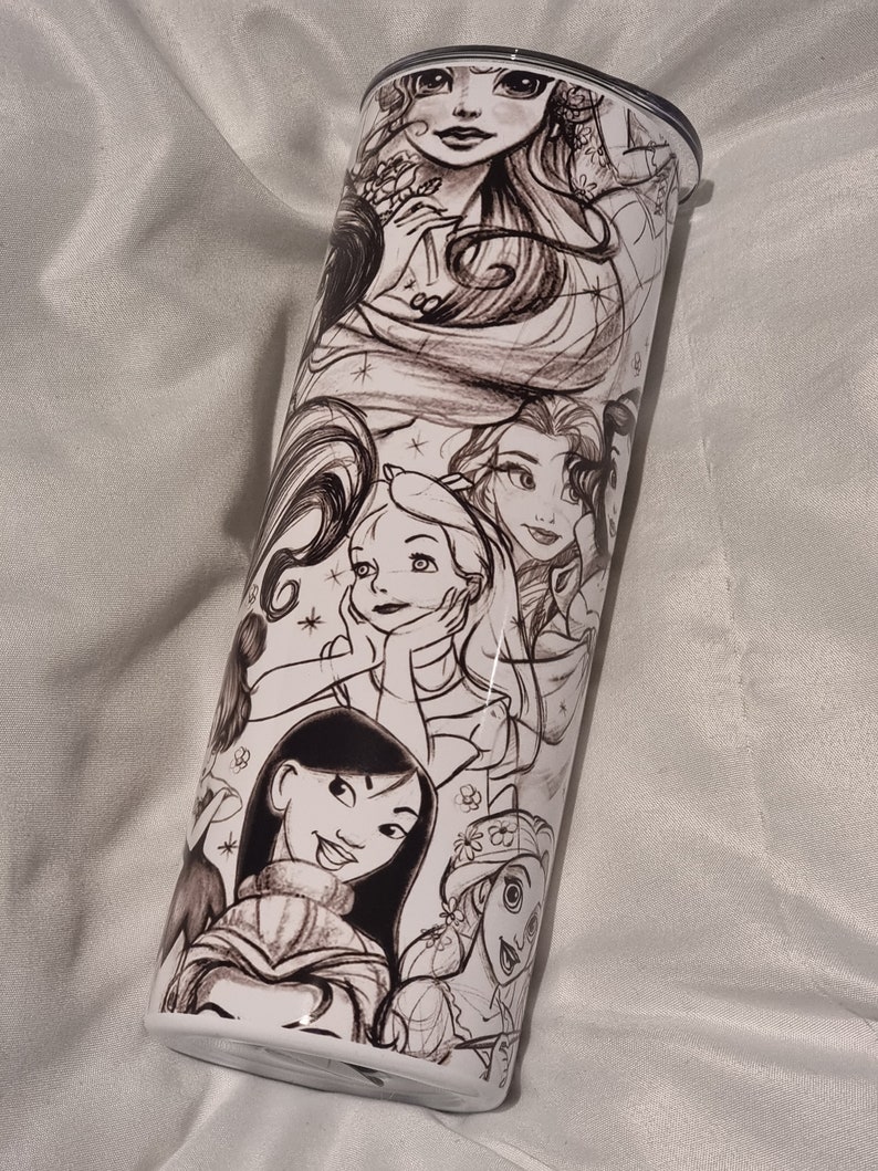 Disney Princess Metal 20oz Tumbler | Hot and Cold Drinks | Travel Cup ...