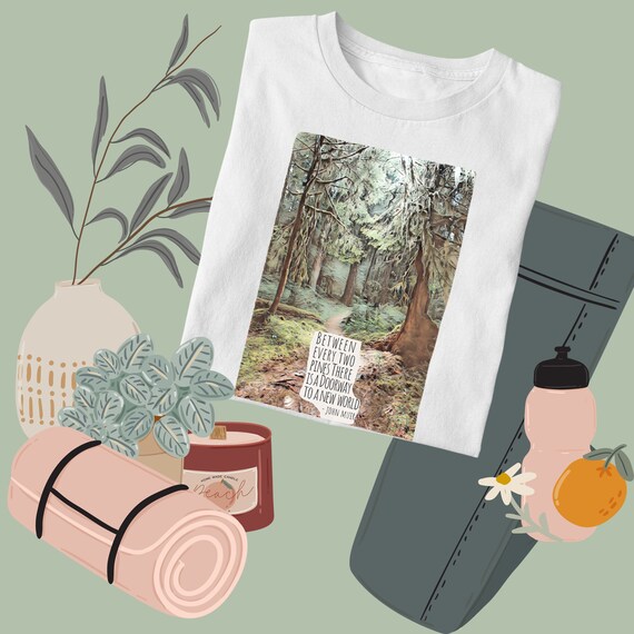 John Muir Between Two Pines T-shirt Featuring Image From | Etsy