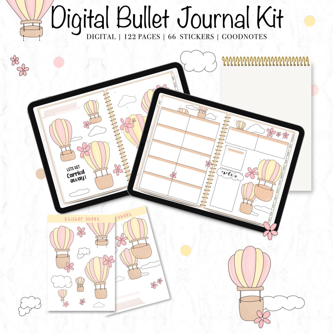 Digital Journal Kit Bullet Journal Pages Printable Monthly Journal Kit ...