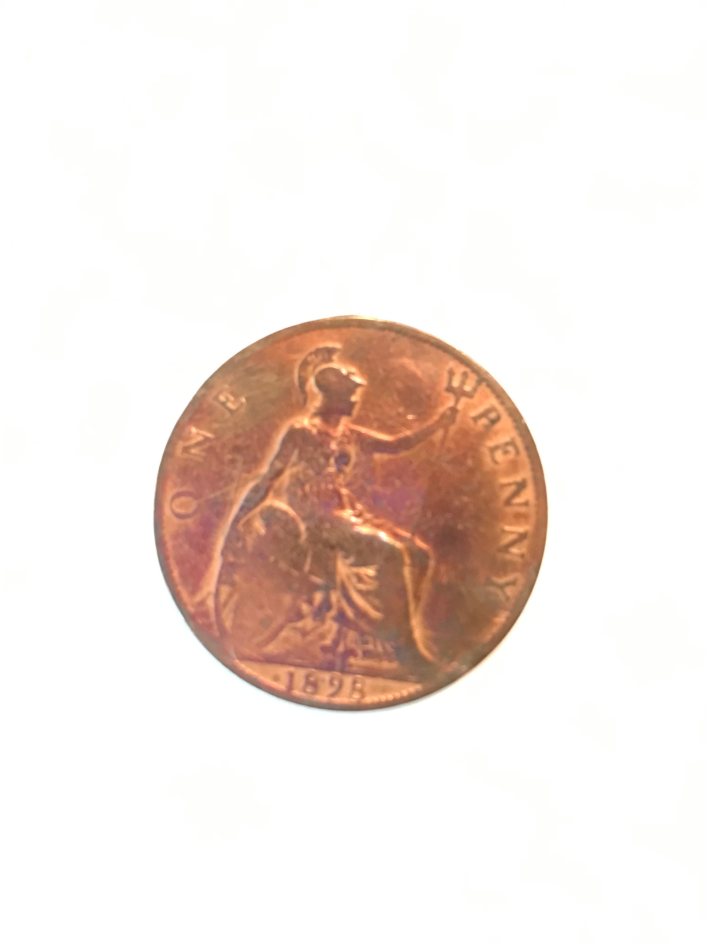 1898 Great Britain Queen Victoria British One Penny United Kingdom ...