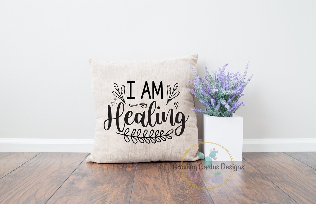 Therapy Pillow, I Am Healing, Positive Affirmation Pillow Cover ...