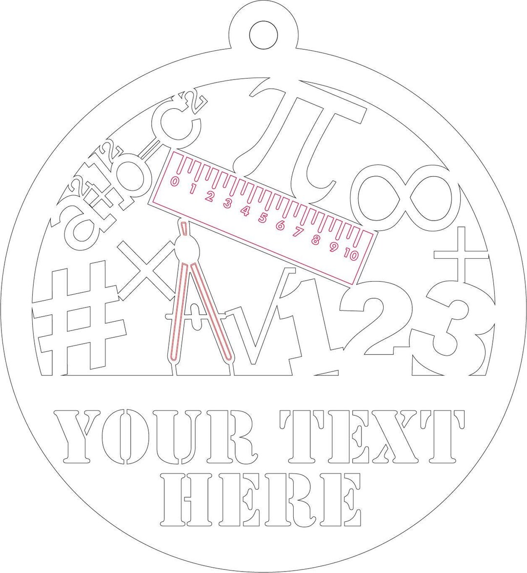 Svg Cut File, Math Ornament, Math Teacher, Teacher Gift, Christmas 2024 ...