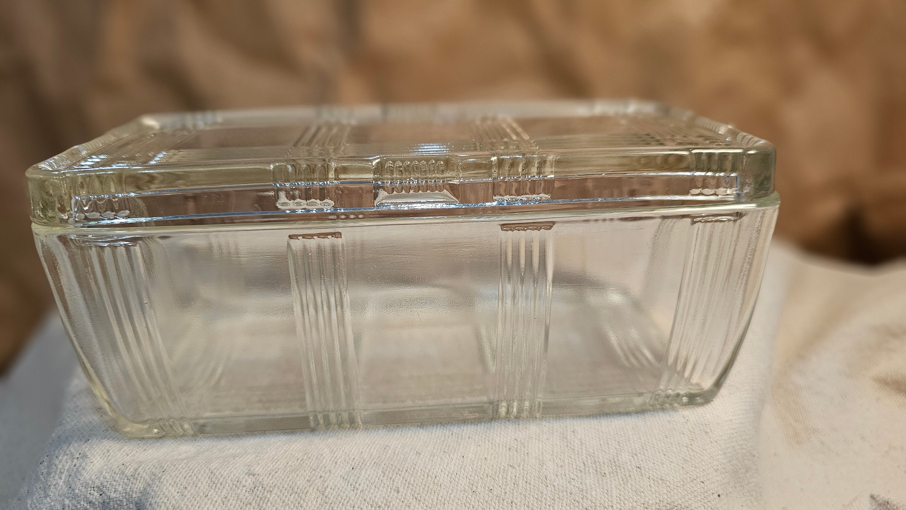 Vintage Glass Refrigerator Container - Etsy