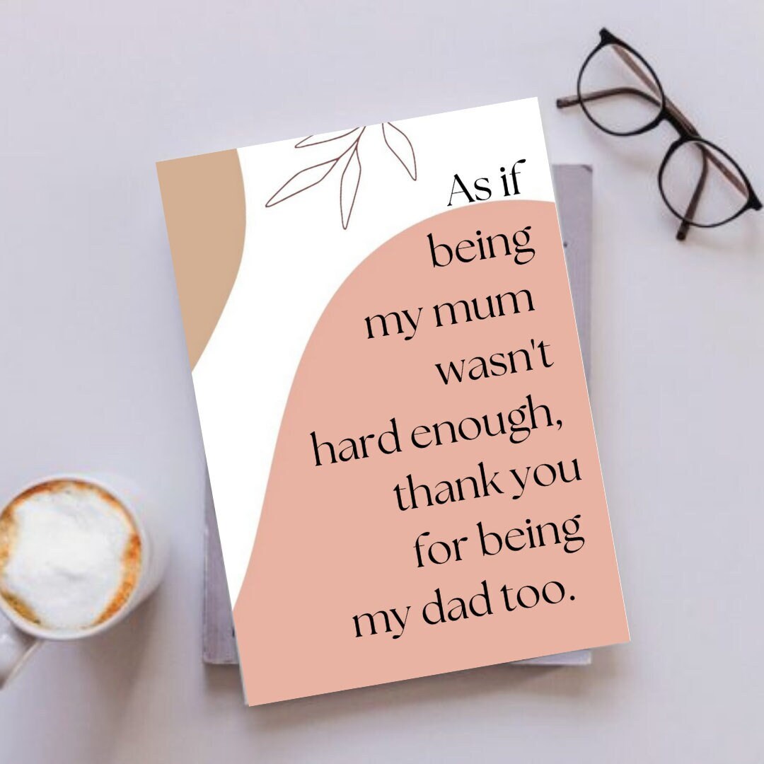Fathers Day Card for Mother / Mum | Greeting Cards | Fathers Day Card ...