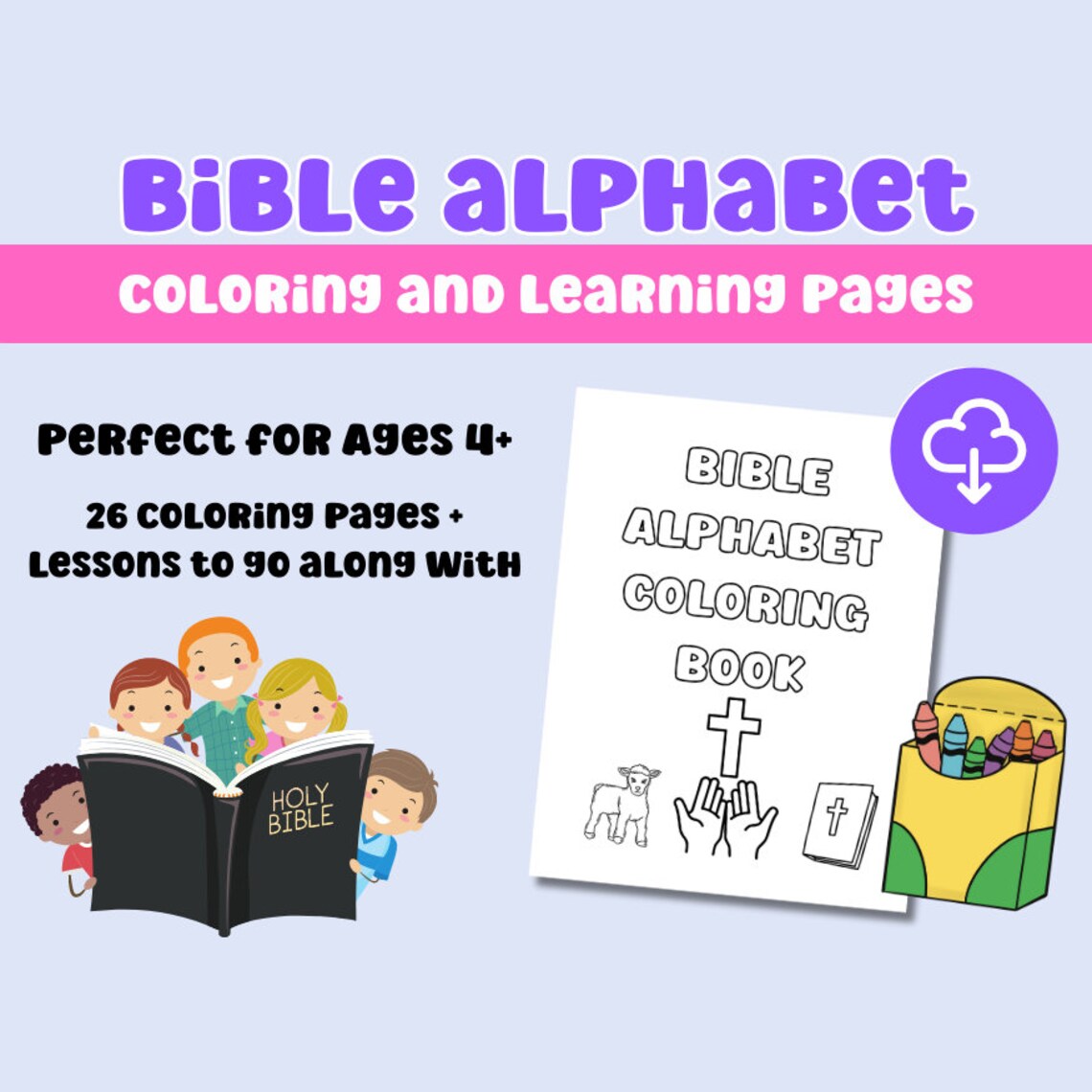 Bible Alphabet Coloring Pages - Printable - Alphabet - Worksheets ...