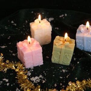 Christmas Gift Shaped Candle | Christmas Decoration Candle | Christmas ...