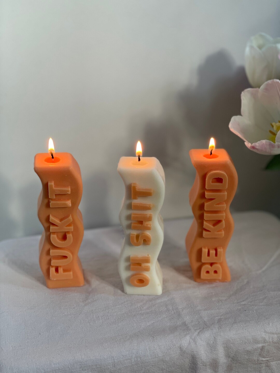 Slogan Candle Soy Wax Slogan Candle Handmade Soy Wax Candle Home Decor ...