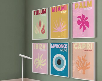 Preppy Miami Poster - Etsy UK