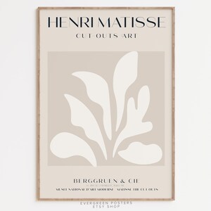 Gallery Set of 3 Henry Matisse Prints Creamy Beige White Cotton ...