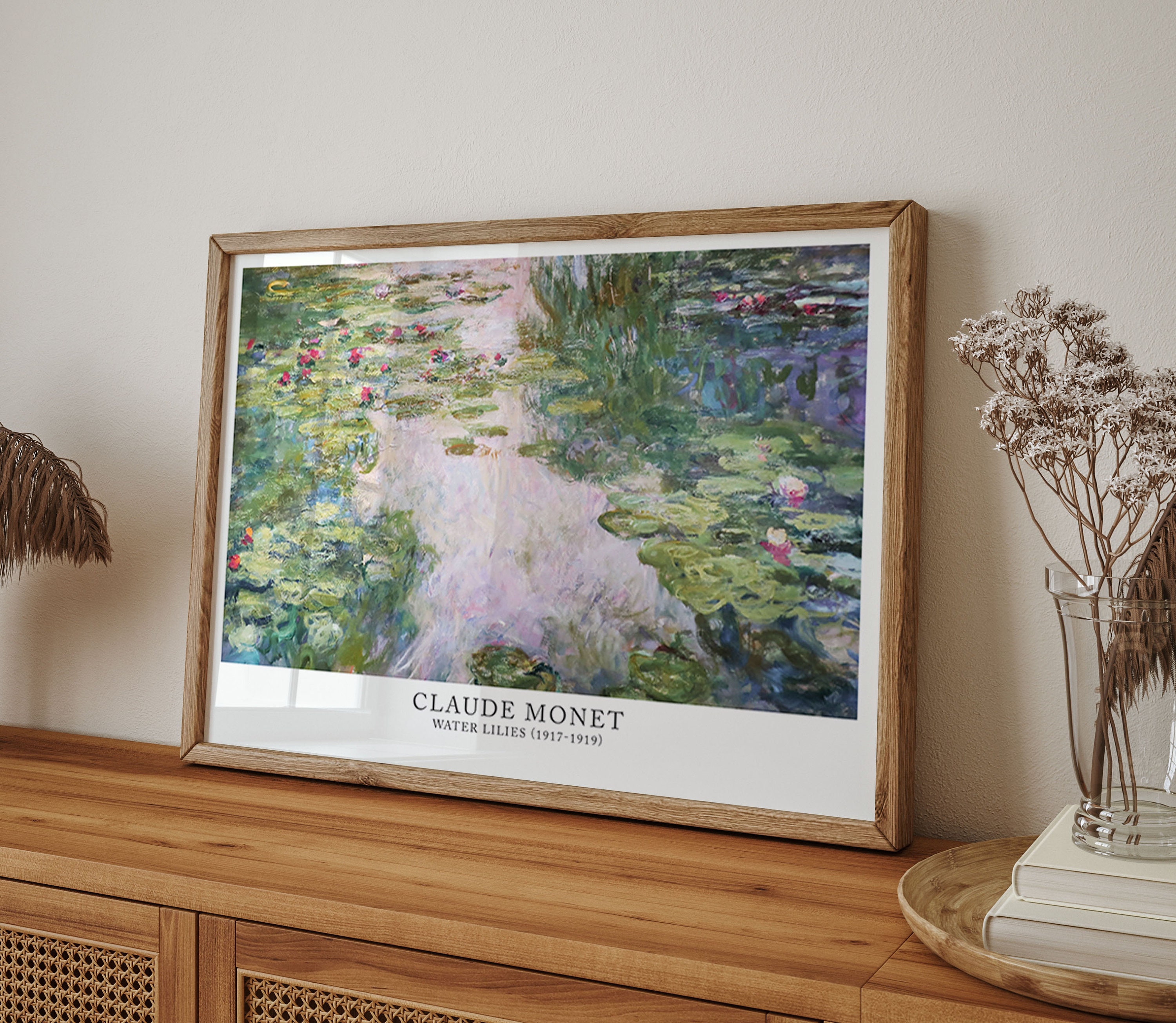 Claude Monet Water Lilies Acrylic Painting Print Colorful - Etsy