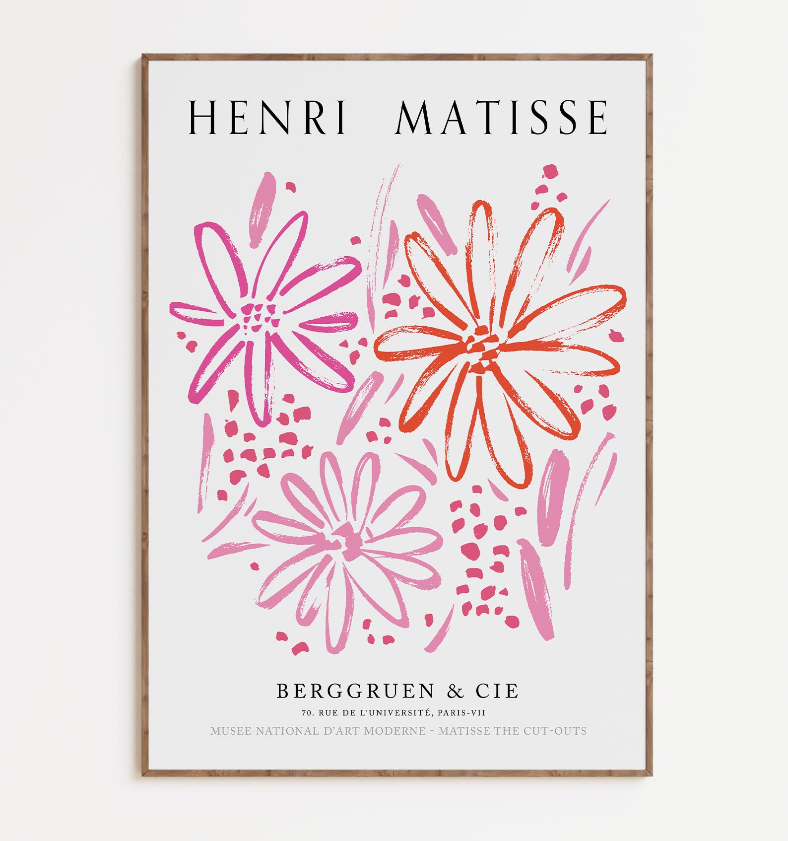 Henri Matisse Flowers Cut Outs Pink Elegant Exhibition Print - Etsy