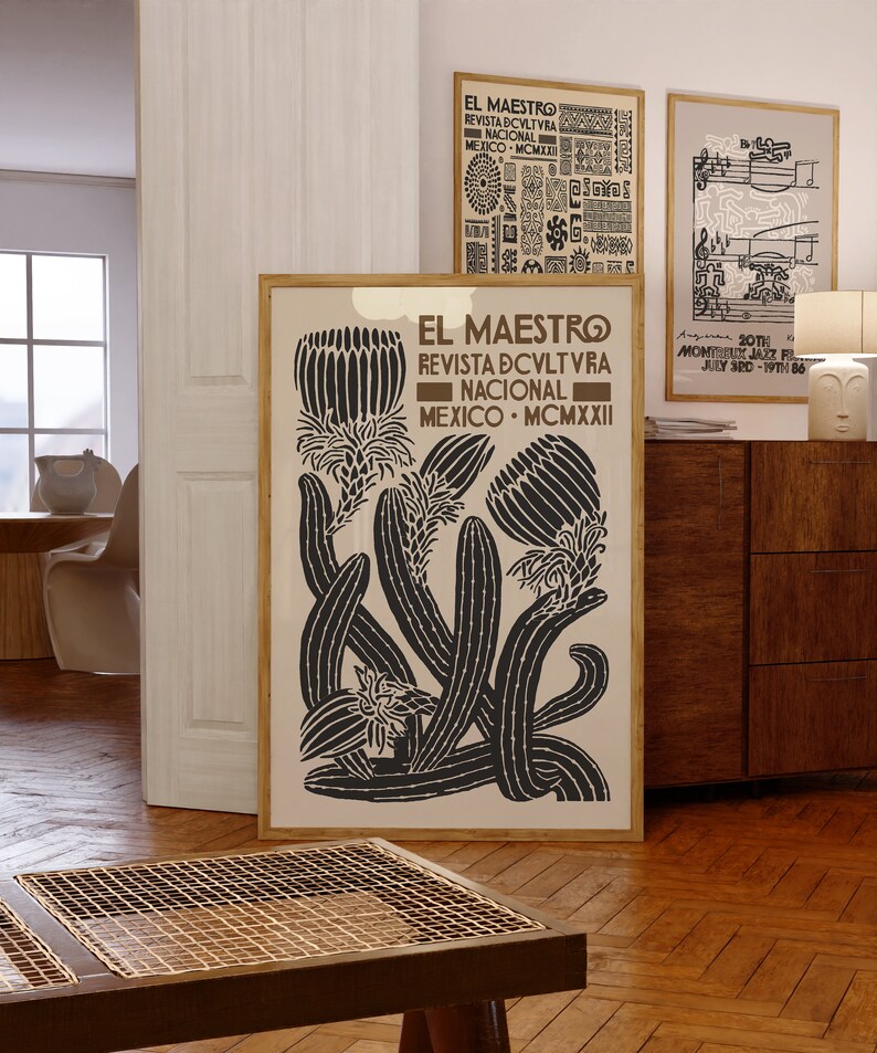 Iconic El Maestro Mexico Print Mexican Exhibition Poster - Etsy