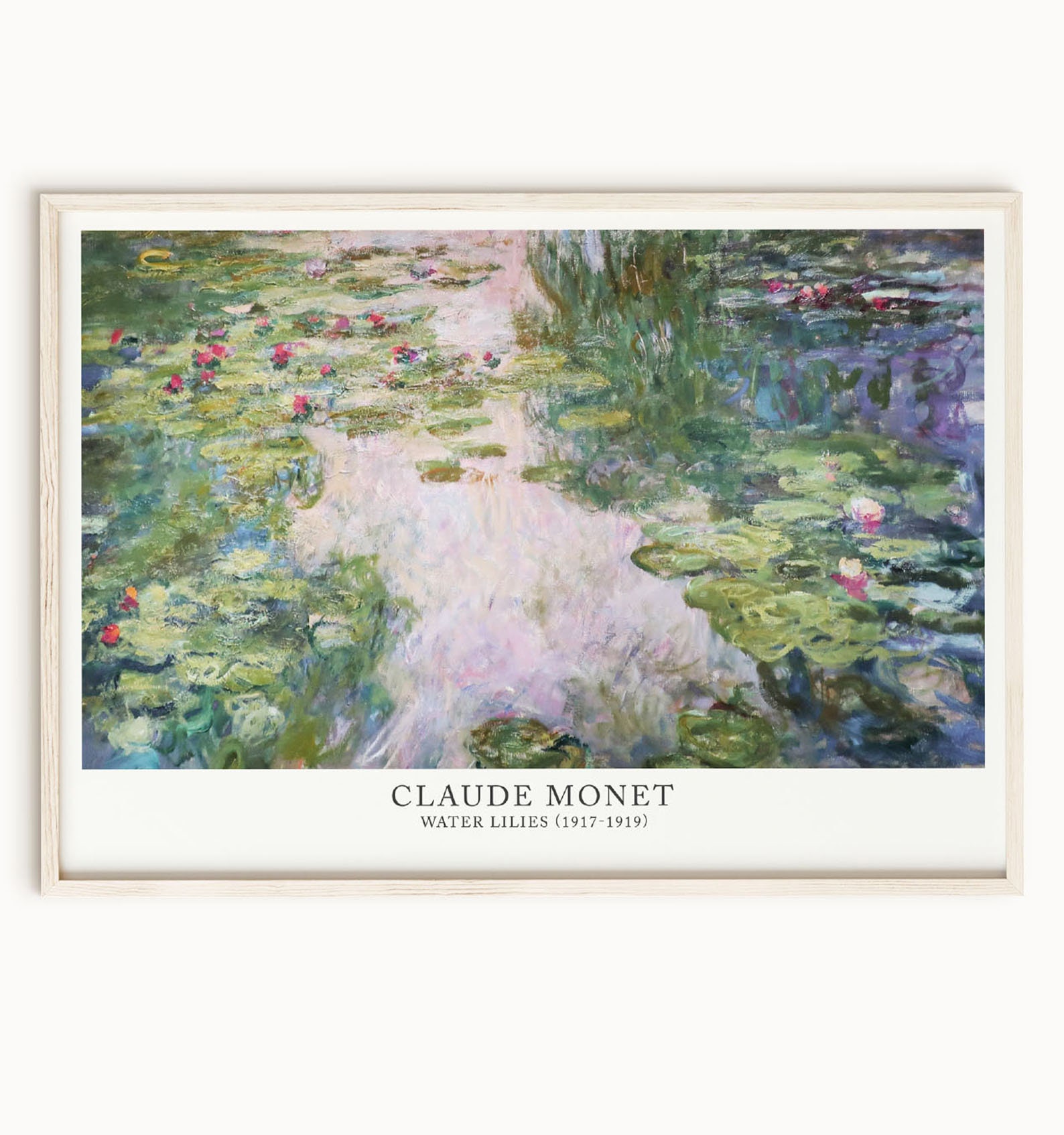 Claude Monet Water Lilies Acrylic Painting Print Colorful - Etsy