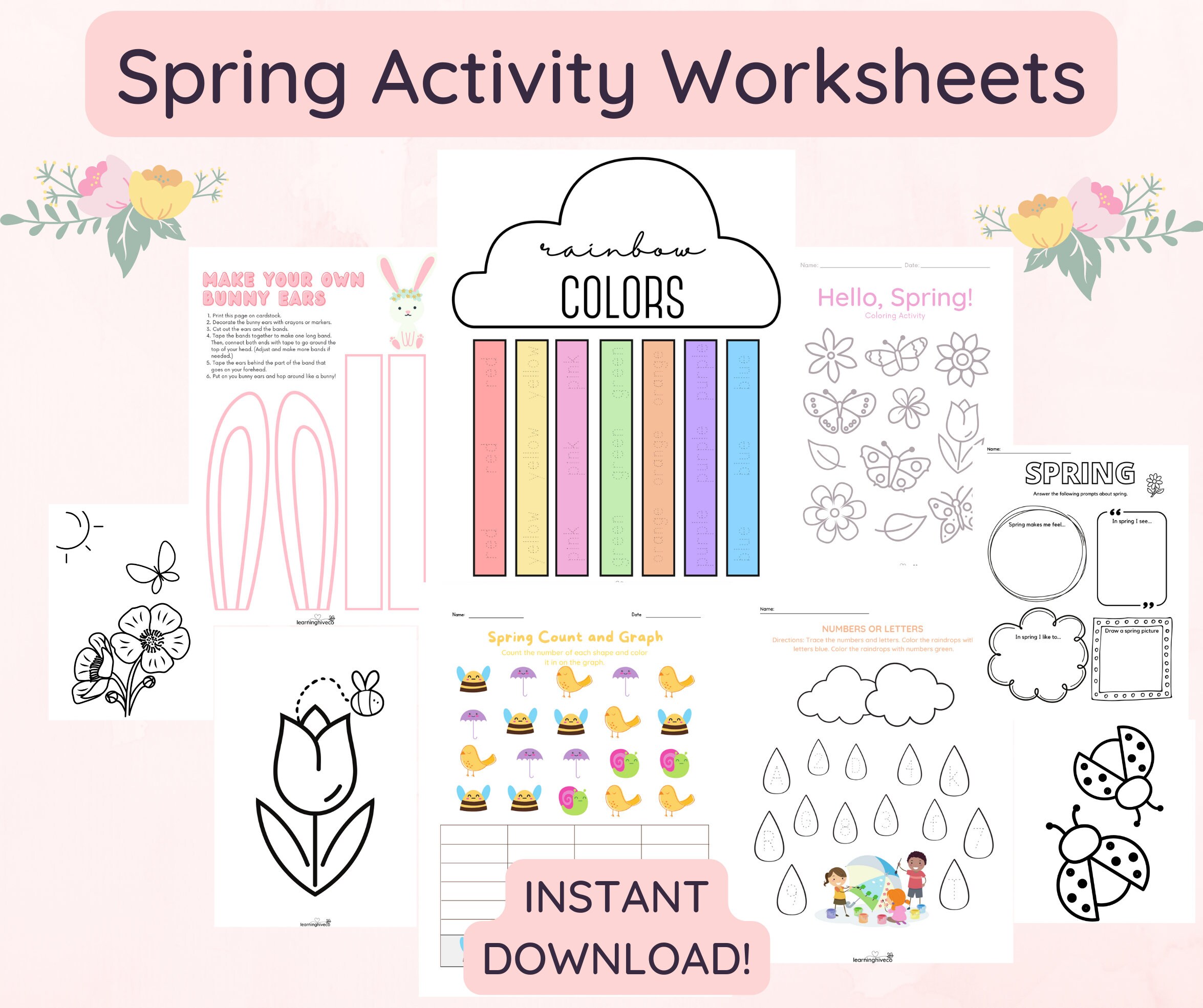 Spring Time Activity/craft- DIY Bunny Ears, Printables, Homeschool ...