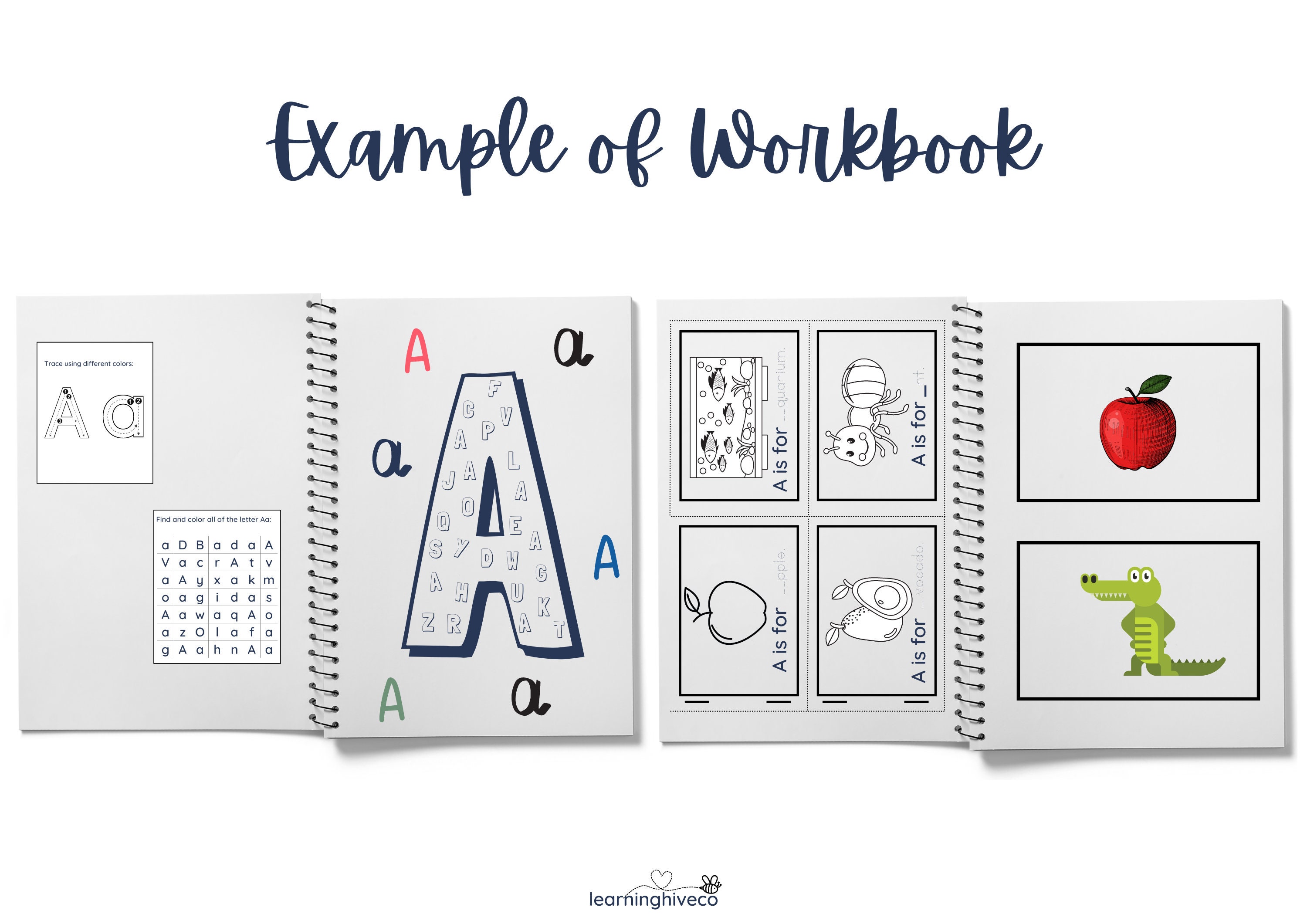 120 Page Alphabet Busy Binder | Cut and Paste Workbook- Pre-school ...