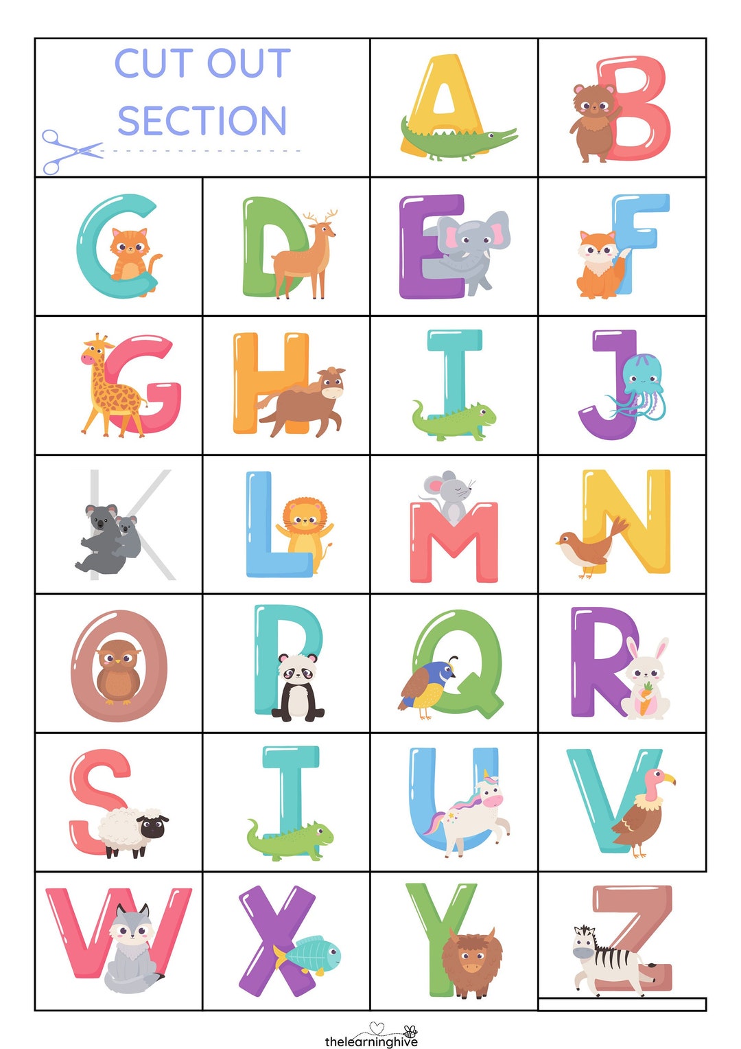 Phonics Game, Beginning Sounds, Printable Alphabet Activity, Learn to ...