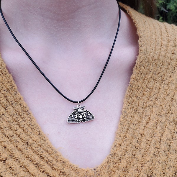 Moth Necklace - Etsy