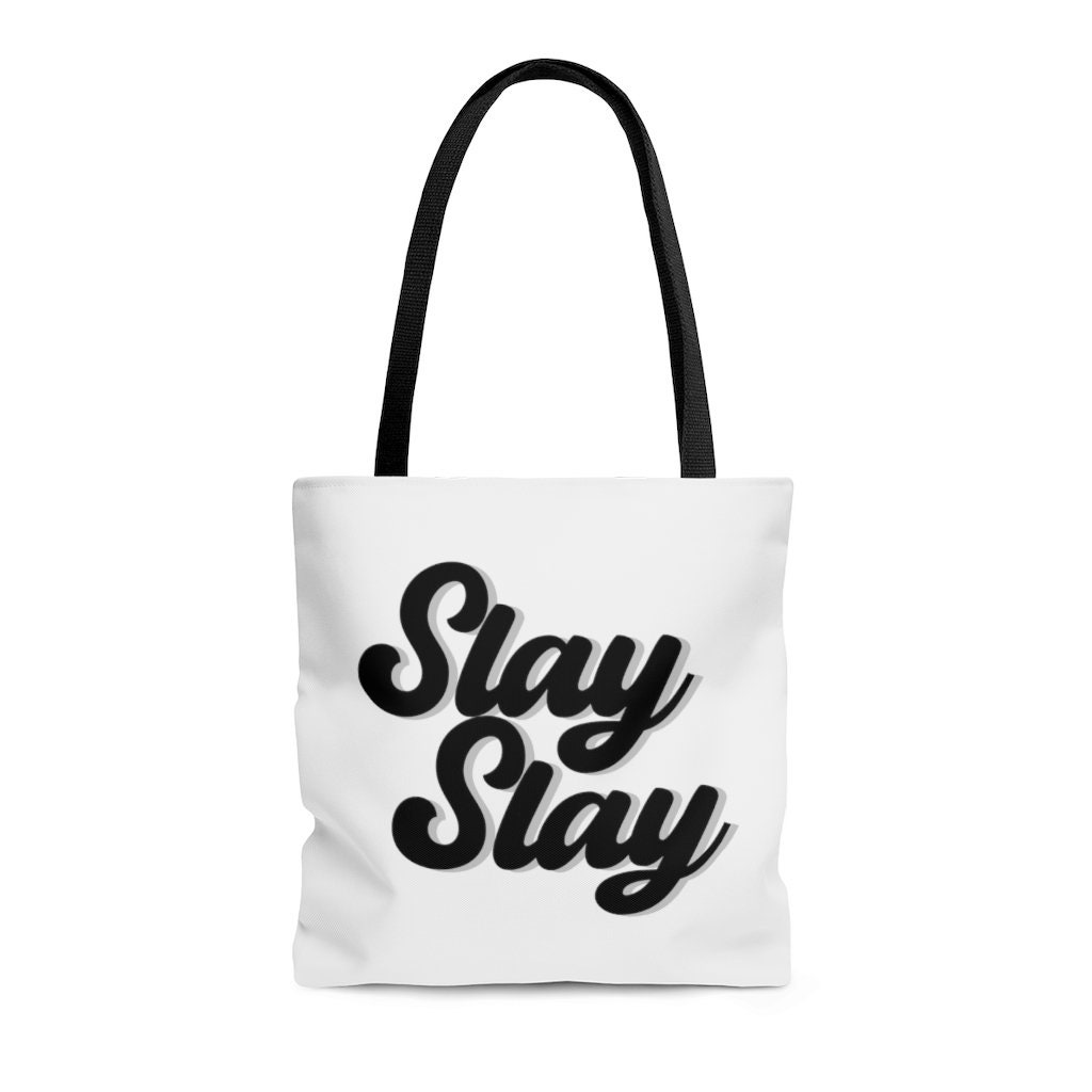 SLAY SLAY TOTE Tiktok Trending Sounds Inspired Tote Bag, Slay Slay ...