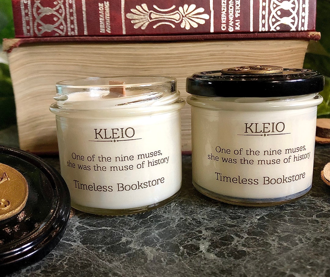 KLEIO - Timeless Bookstore Soy Wax Greek Mythology Candle in a Jar - Etsy