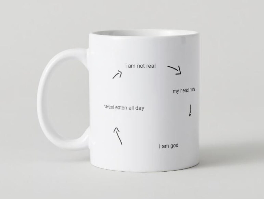 I Am Not Real Flowchart Meme Cup - Etsy
