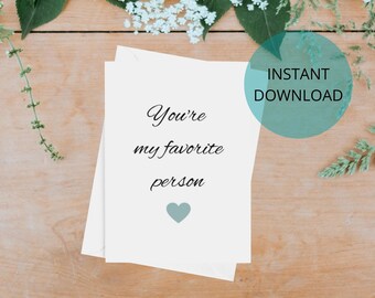 Favorite Person Card - Etsy