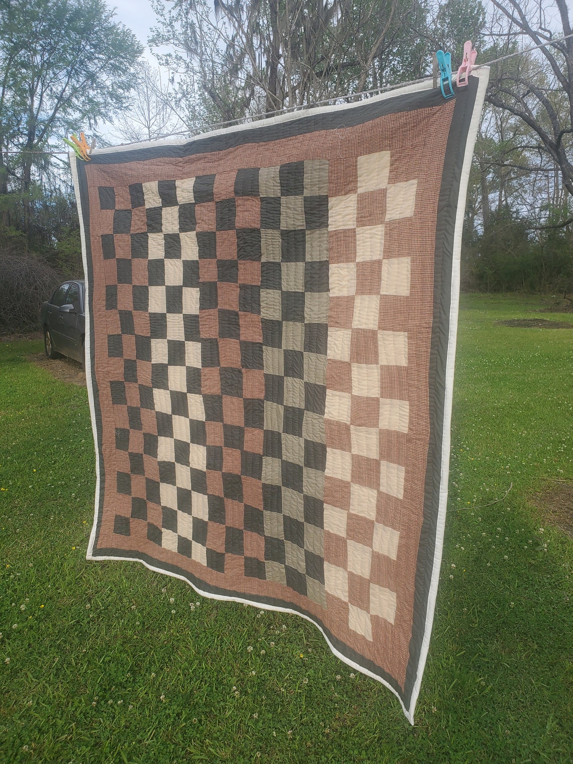Checkered Quilt-gees Bend Quilts - Etsy