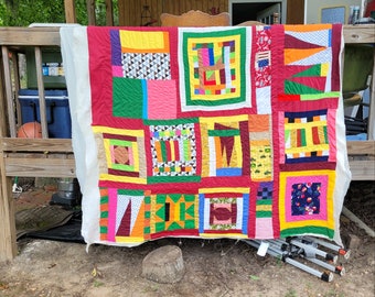 Gee's Bend Quilt, Traditional Quilt, Artistic Quilt, Cotton Quilt, Hand ...