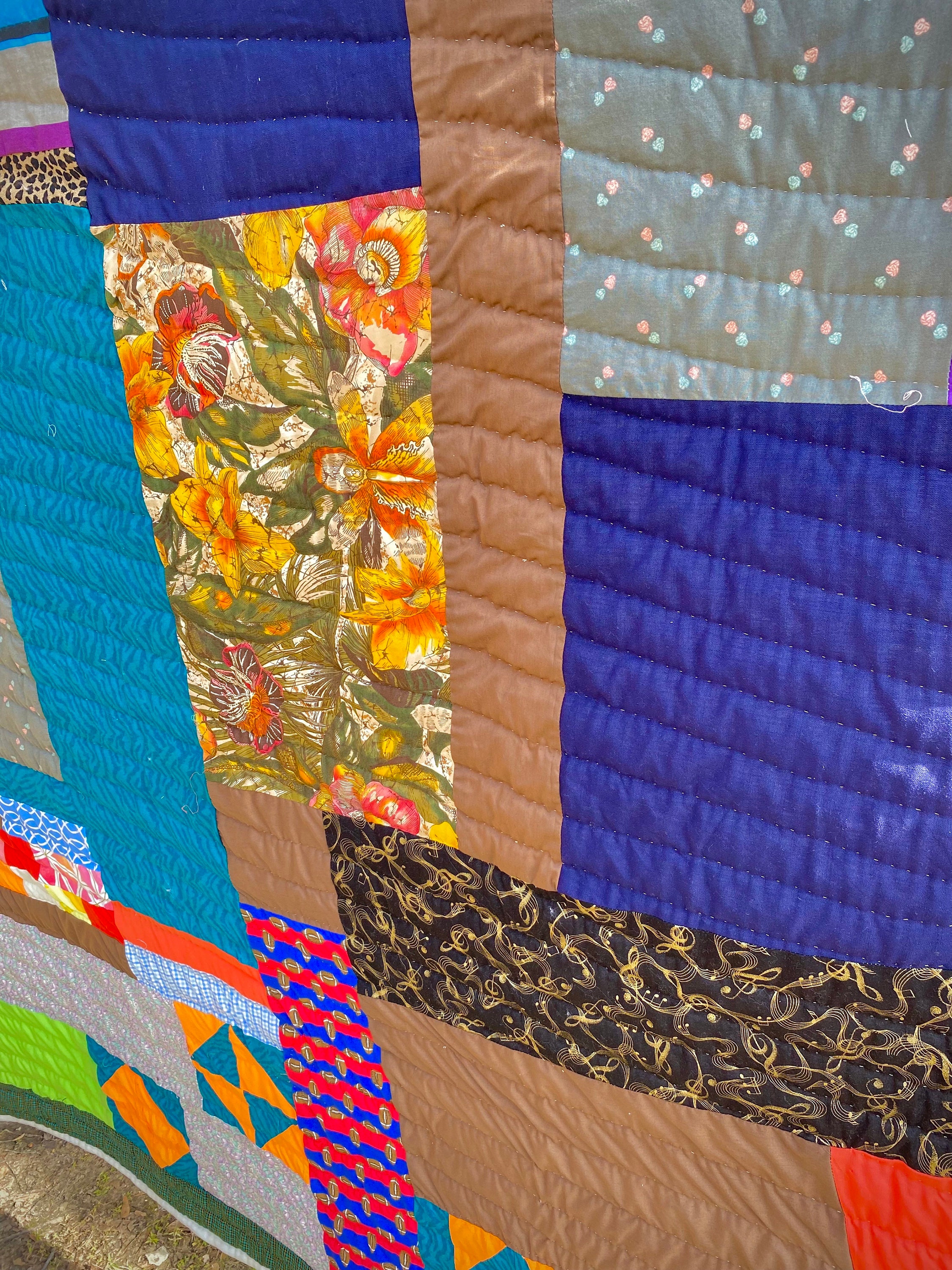 Handsewn Quilt, Cotton Quilt, Quilted Tapestry, Gee's Bend Quilt - Etsy