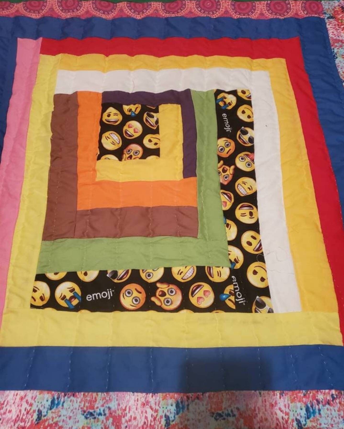 Wall Hanger, Handsewn Quilt, Cotton Quilt, Quilted Tapestry, Gee's Bend ...