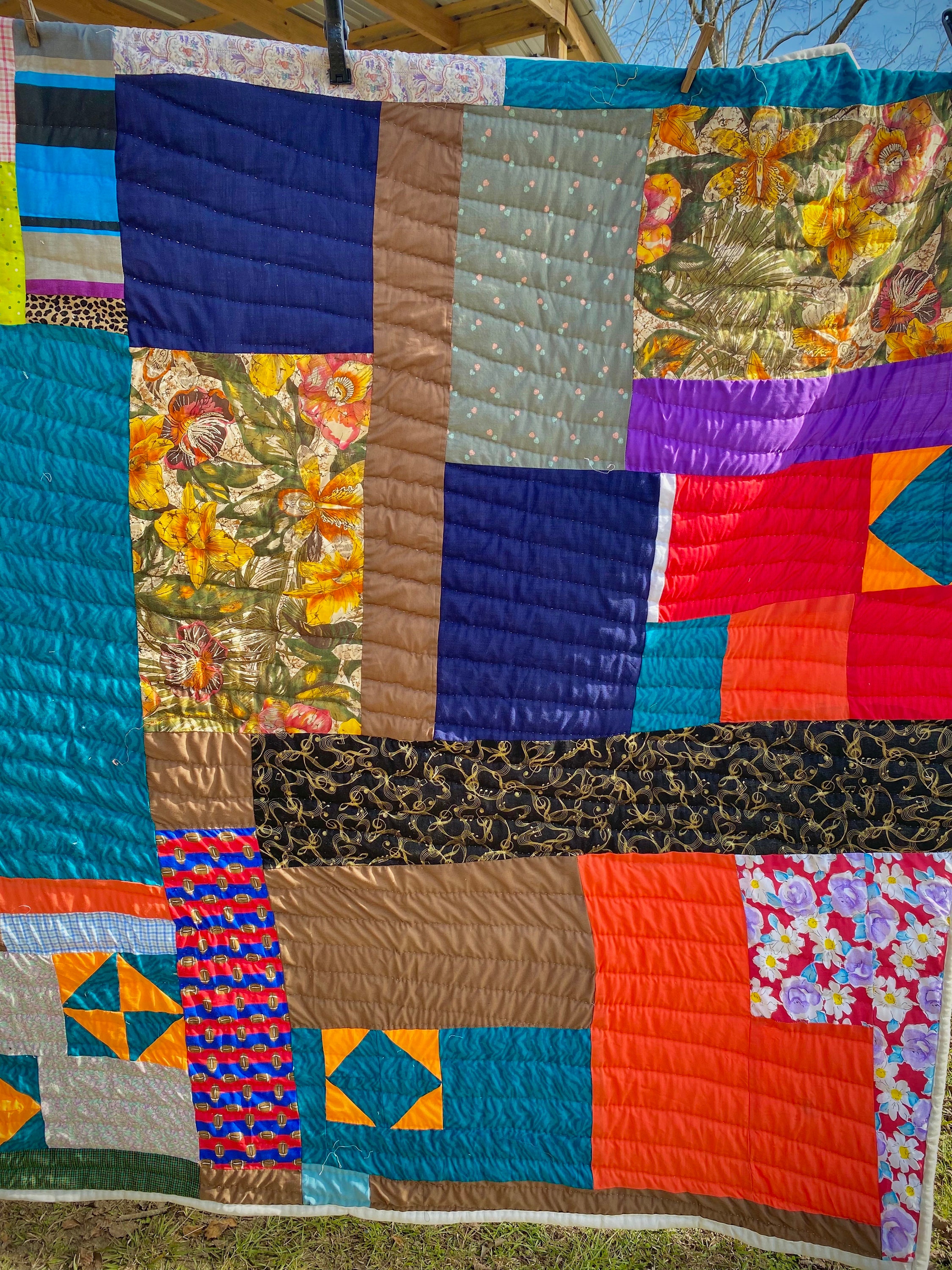 Handsewn Quilt, Cotton Quilt, Quilted Tapestry, Gee's Bend Quilt - Etsy
